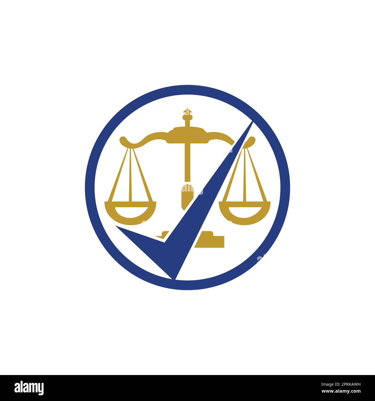 Law firm vector logo design. Law scale with check sign icon vector ...