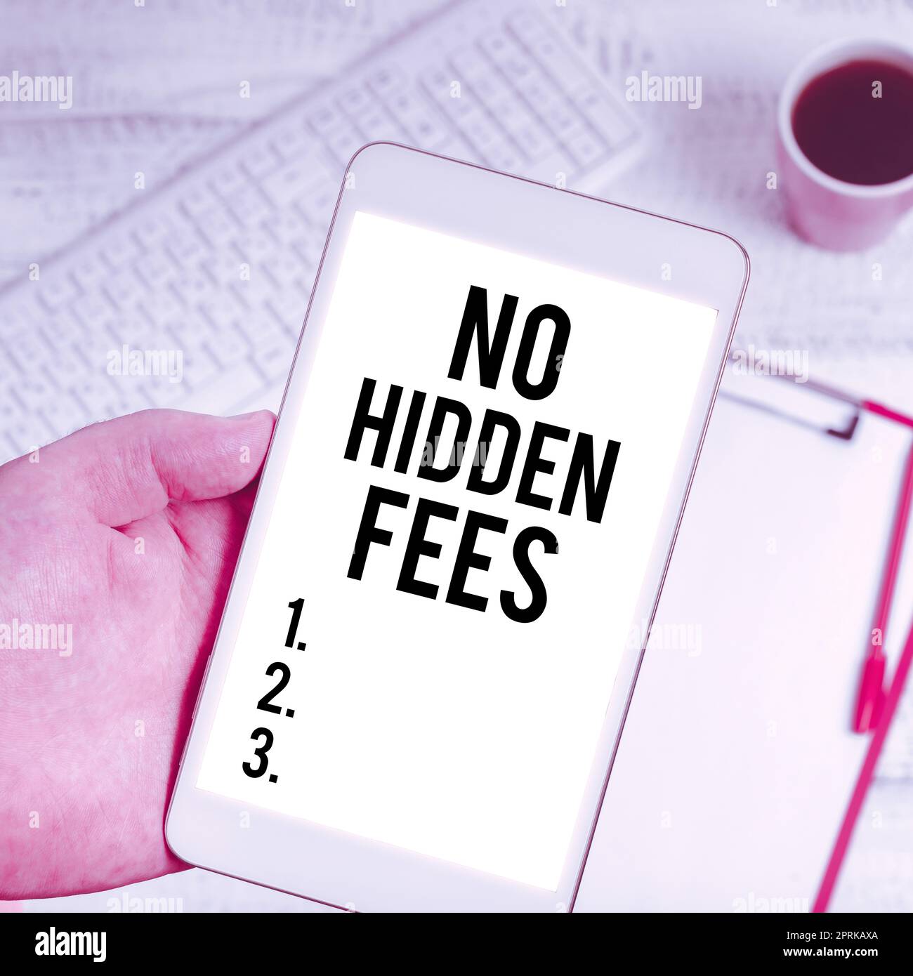 Conceptual caption No Hidden Fees, Concept meaning without or zero bank ...