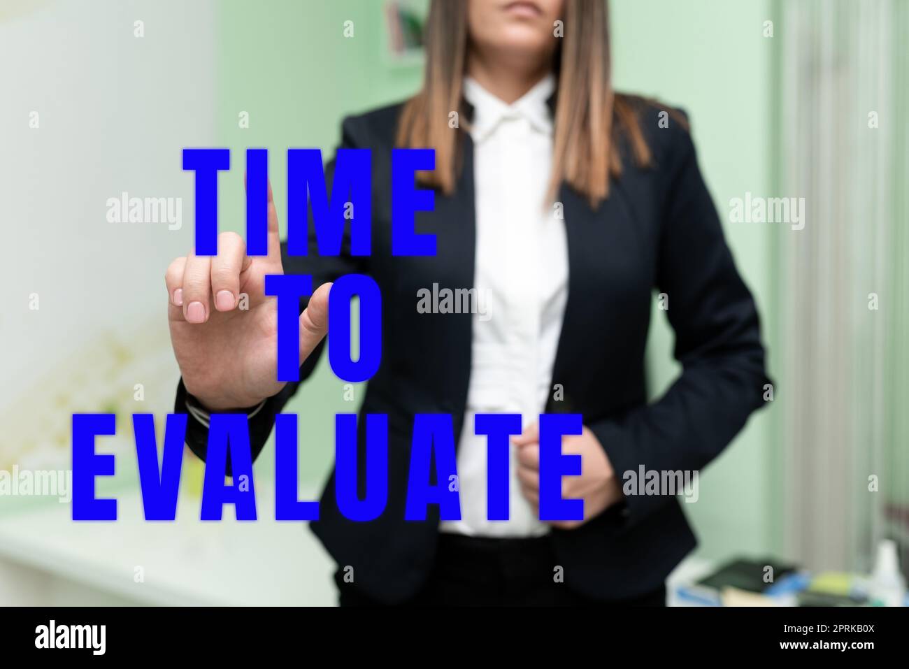 Conceptual display Time To Evaluate, Word Written on business review ...