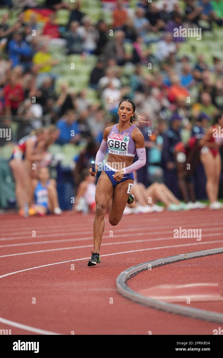 Laviai Nielsen participating in the 4x400 meters relay of the European ...