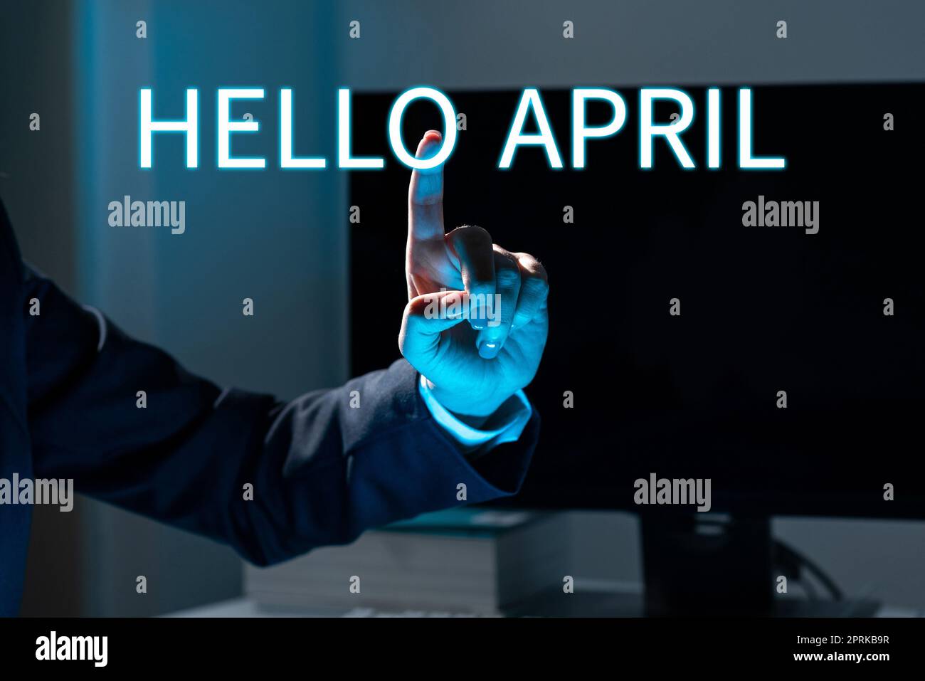 Handwriting text Hello April, Concept meaning a greeting expression ...
