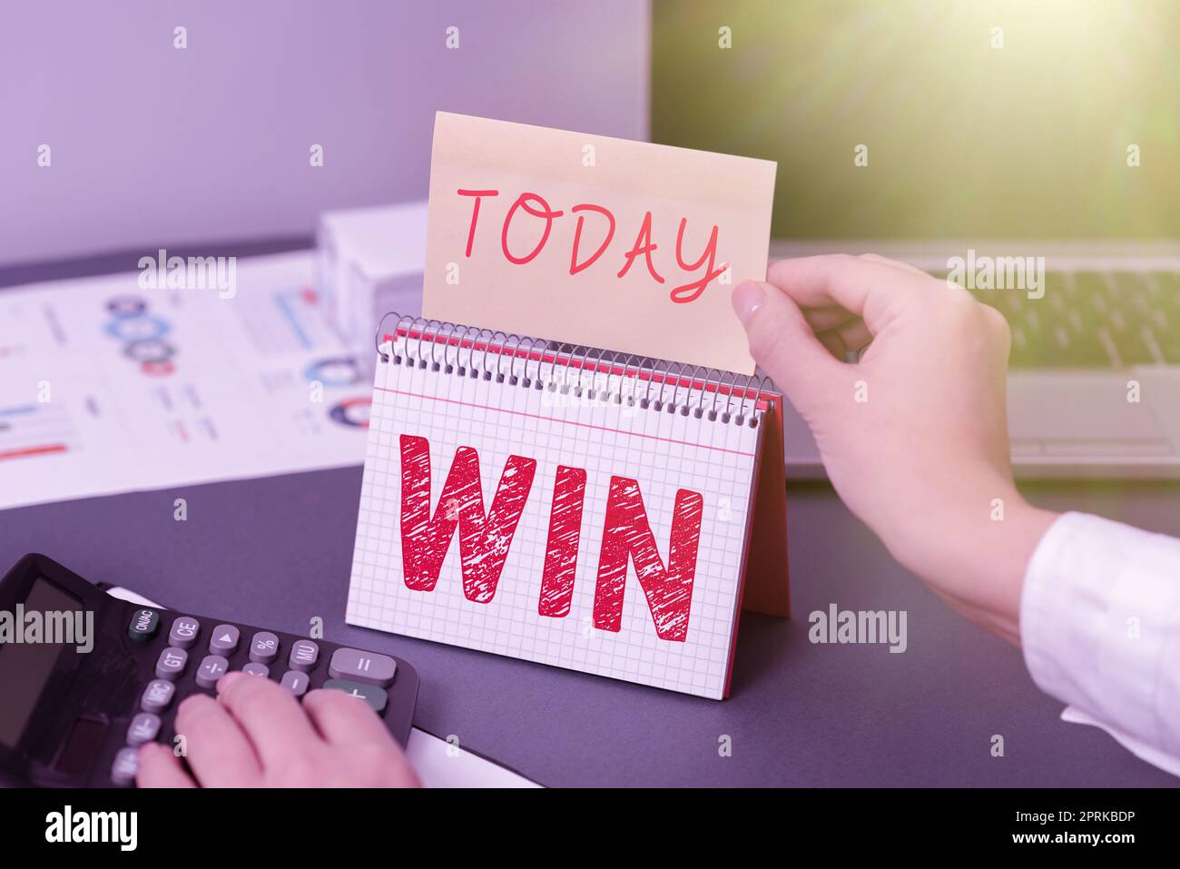 Conceptual caption Win, Internet Concept achieving victory in a fight ...