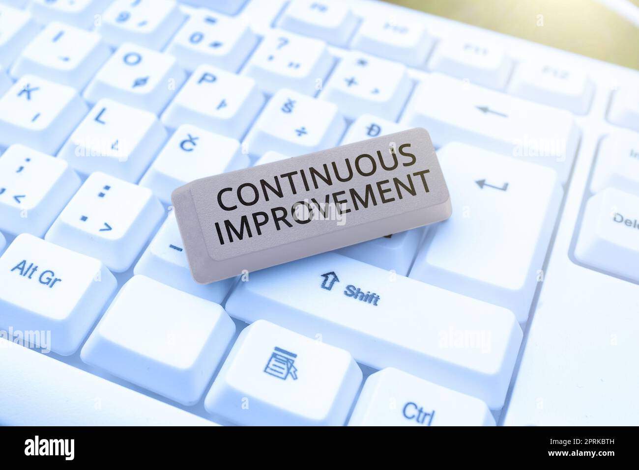 Sign displaying Continuous Improvement, Concept meaning Ongoing Effort ...