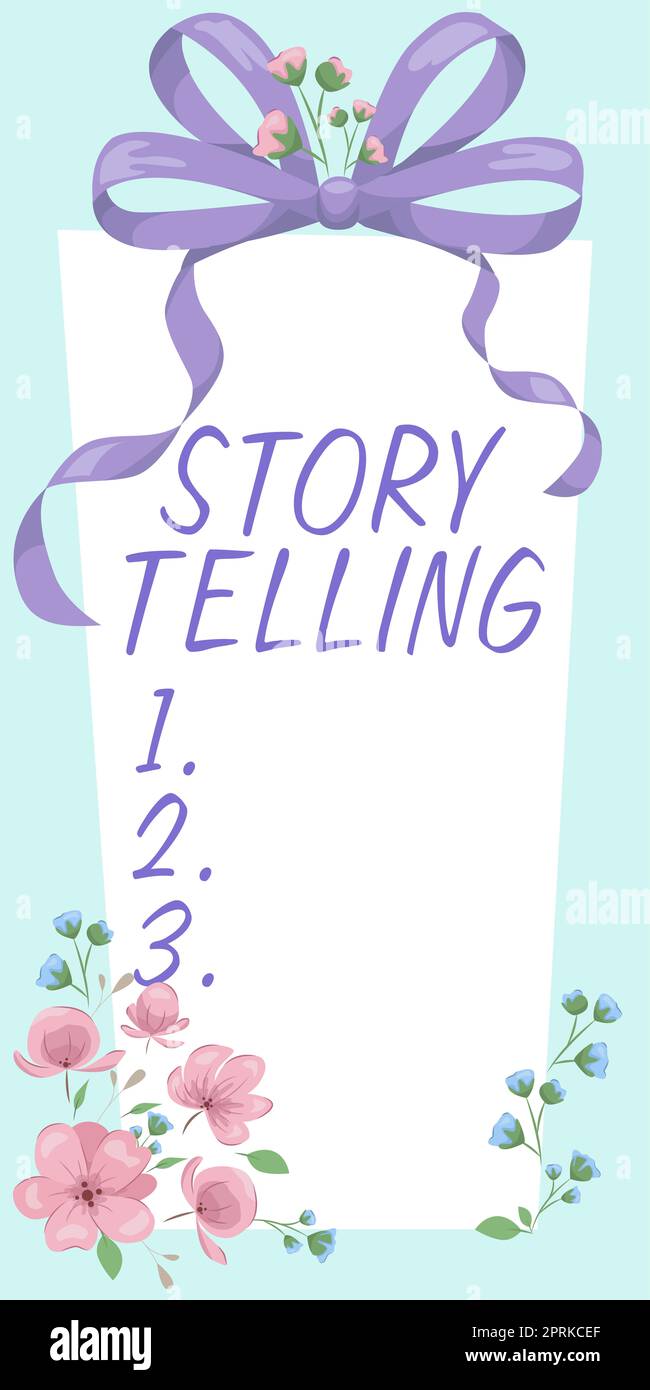 Handwriting text Story Telling, Business showcase narrative style of ...