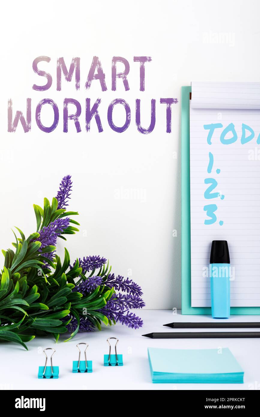 Text showing inspiration Smart Workout, Business approach ...
