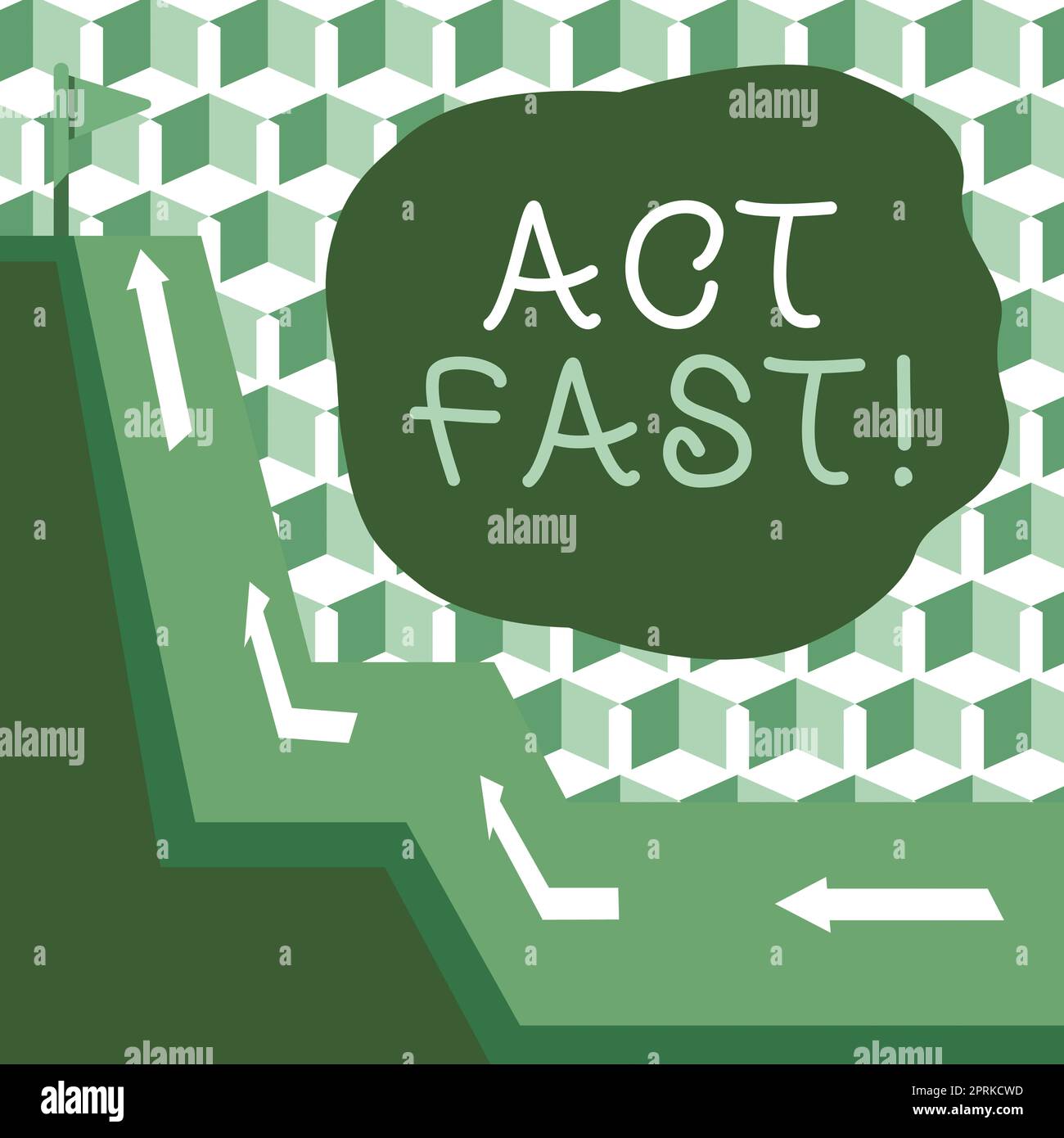 Text caption presenting Act Fast, Business approach Voluntarily move in ...