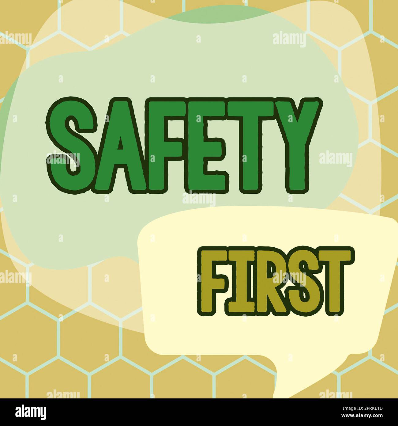Conceptual display Safety First, Business showcase Avoid any ...