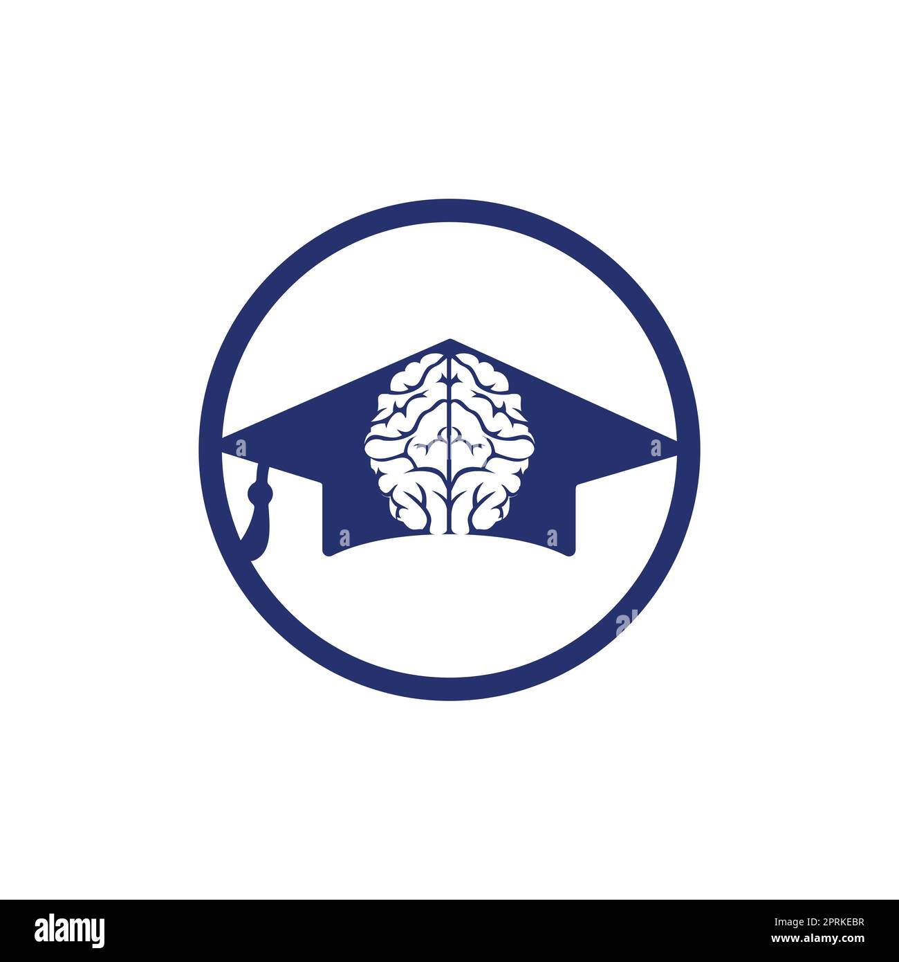 Brain and graduation cap icon design. Educational and institutional ...