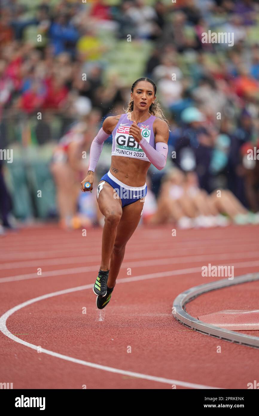 Laviai Nielsen participating in the 4x400 meters relay of the European ...