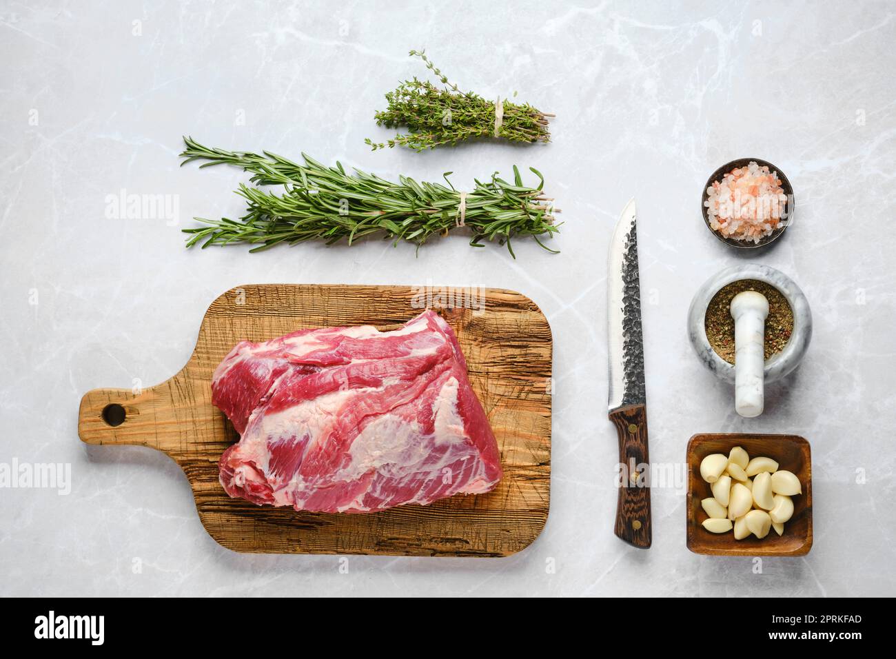 Cooking raw big pork spices hi-res stock photography and images - Alamy
