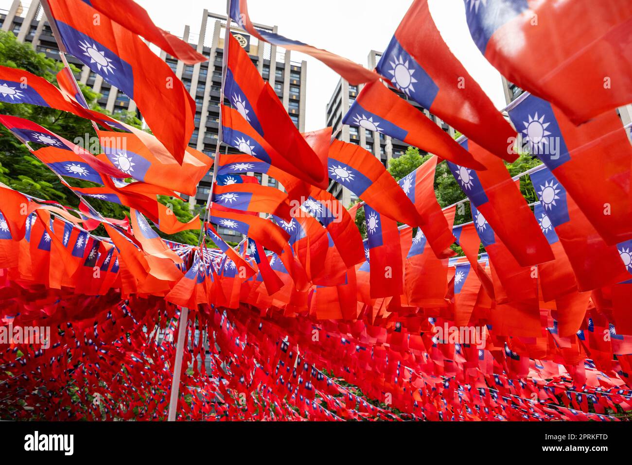 National Flag of Taiwan waving at outdoor Stock Photo - Alamy