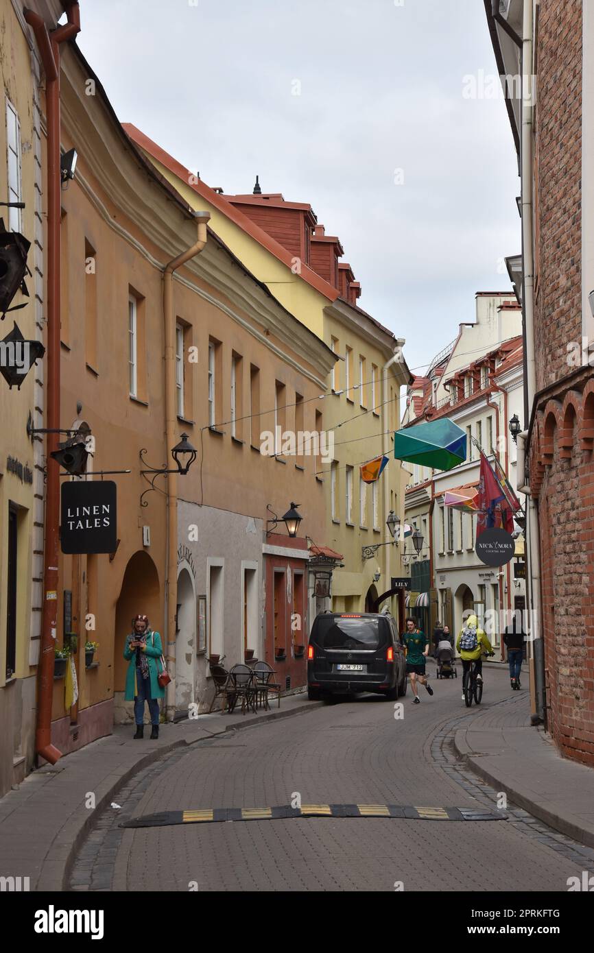 Vilnius, capital of Lithuania: old city streets Stock Photo - Alamy