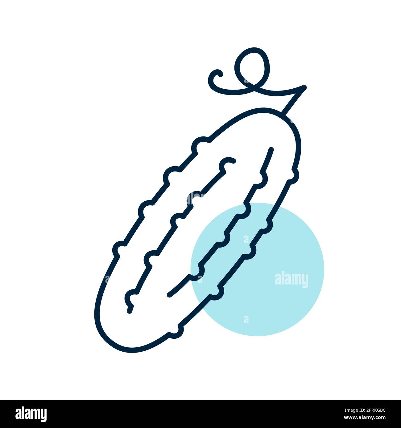 Cucumber isolated design vector icon. Vegetable sign. Graph symbol for ...