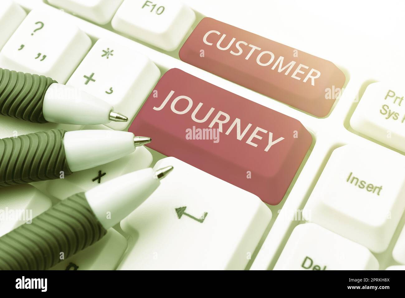 Hand writing sign Customer Journey, Internet Concept complete service ...