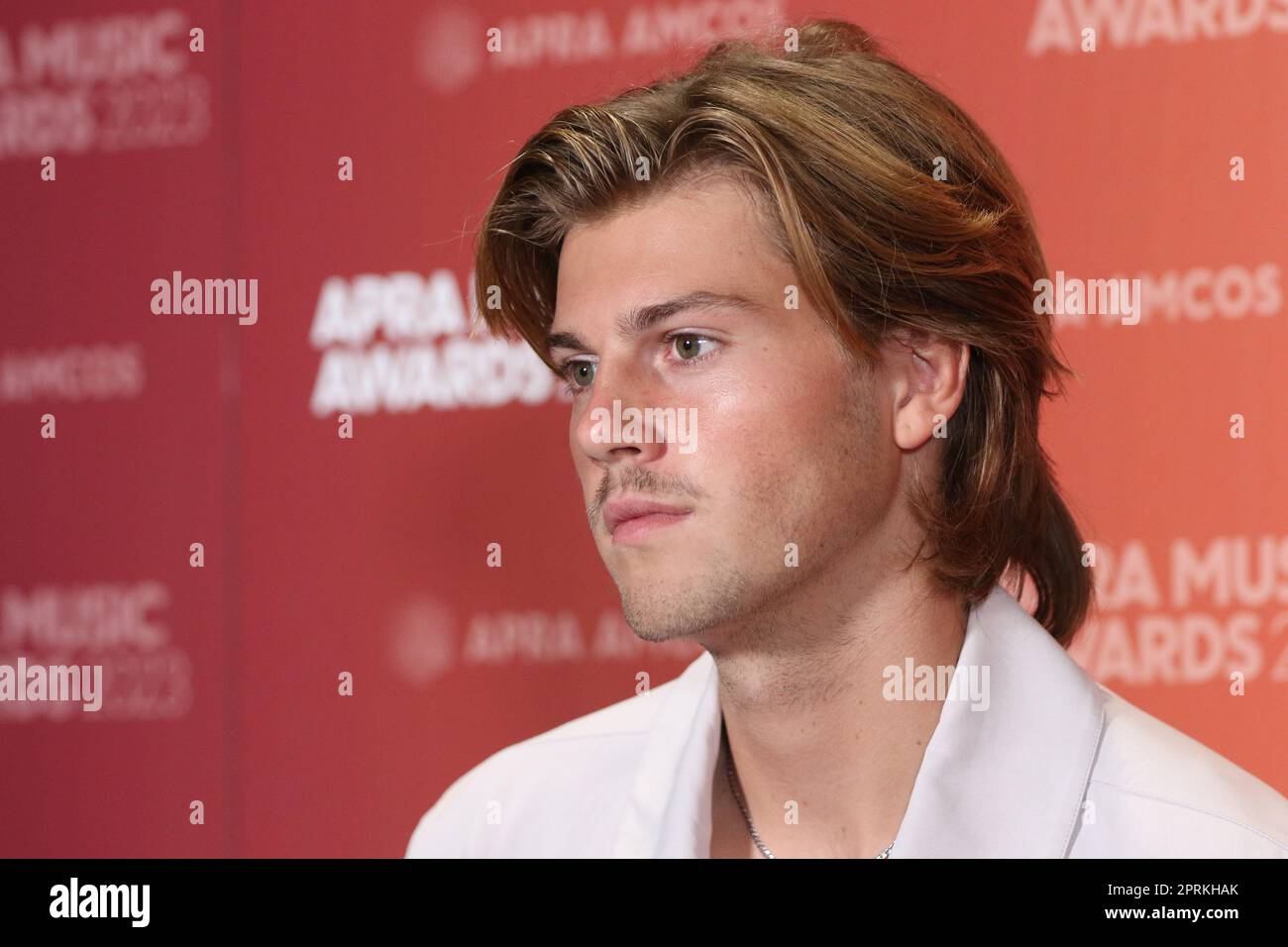 Sydney, Australia. 27th April 2023. Ruel Vincent van Dijk, known mononymously as Ruel attends ...