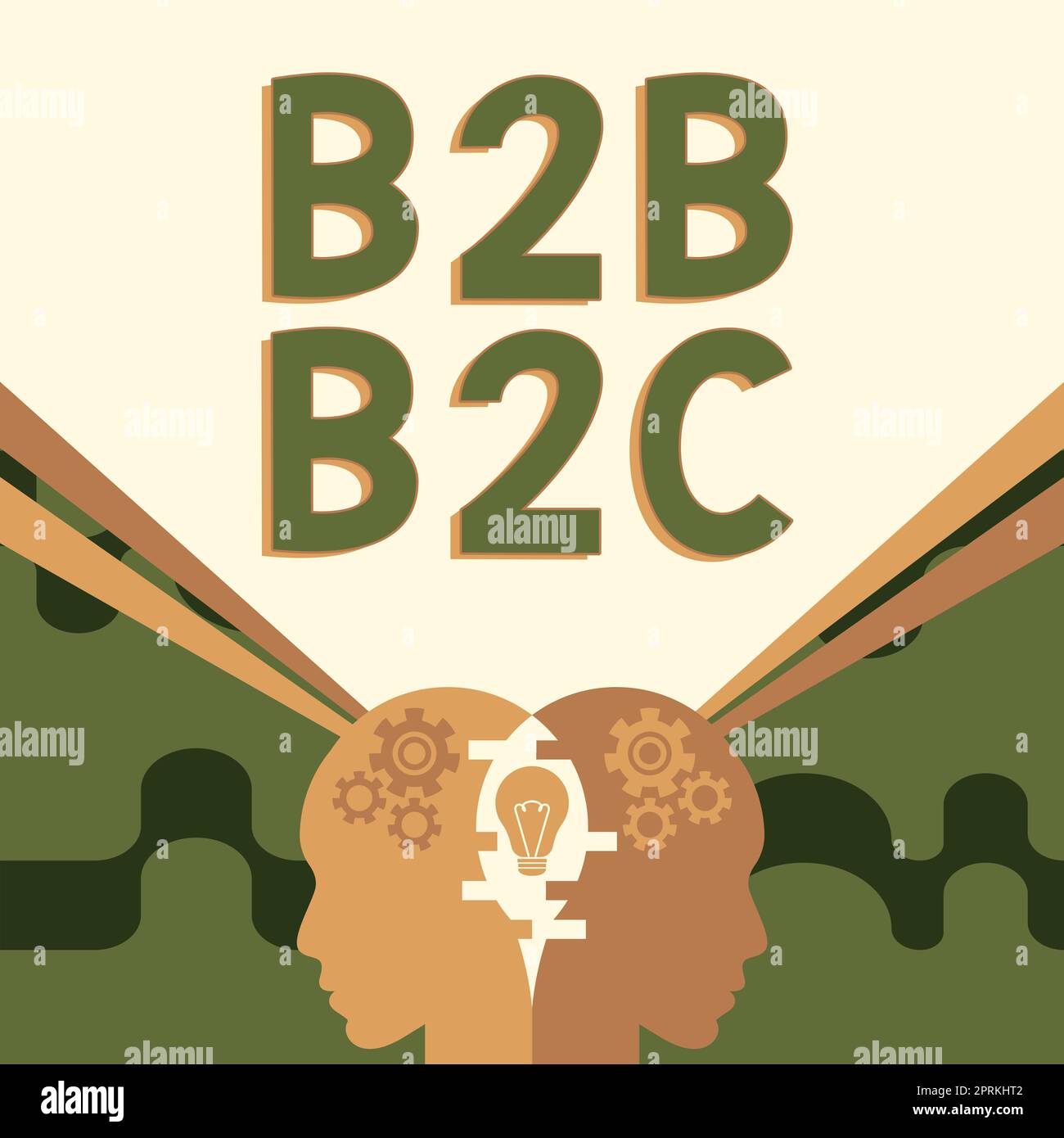 Text showing inspiration B2B B2C, Word for two types for sending emails ... Text showing inspiration B2B B2C, Word for two types for sending emails ...