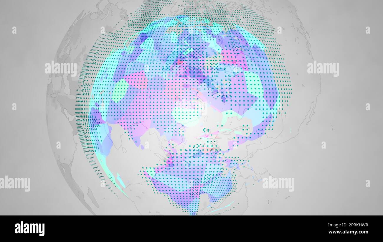 Digital world map. Computer generated 3d render Stock Photo - Alamy