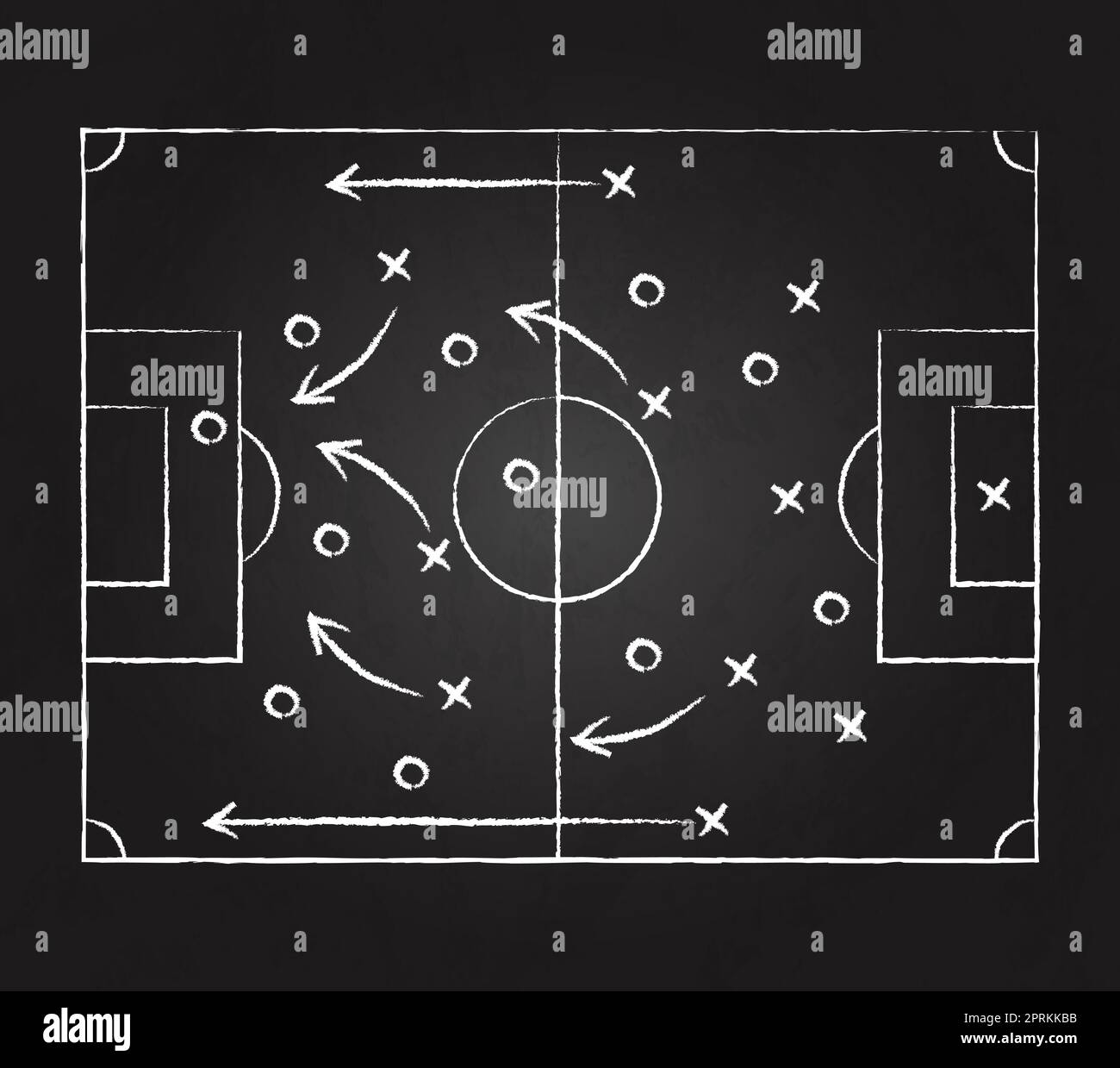 Dark board background with football tactics - Vector illustration Stock ...