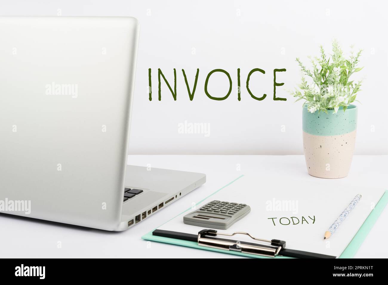 Handwriting text Invoice, Word for commercial document that itemizes ...