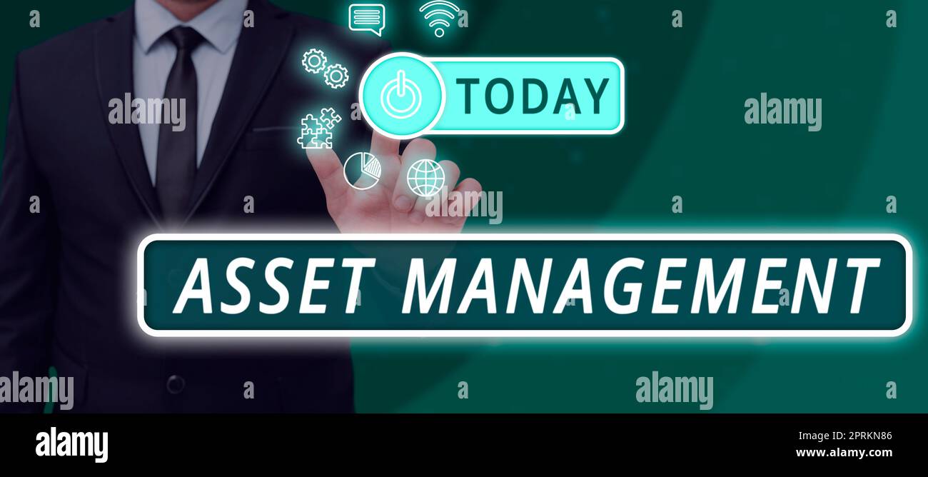 Sign displaying Asset Management, Business idea to bring more customers ...