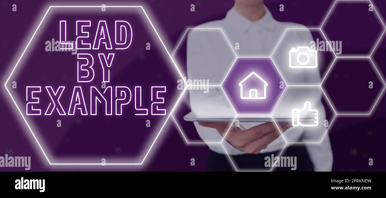 Handwriting text Lead By Example, Business showcase Be a role model by ...