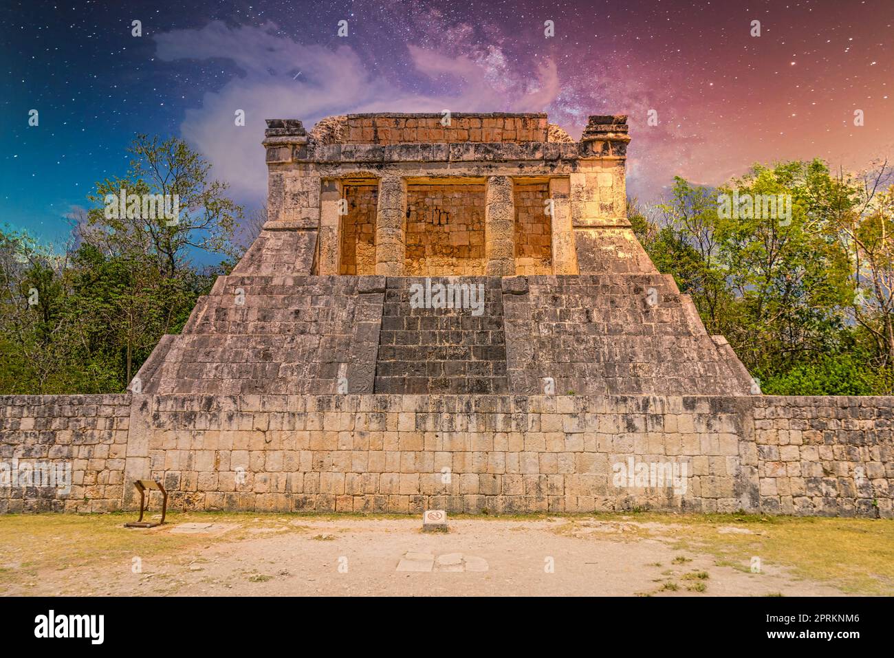 Temple of the Bearded Man at the end of Great Ball Court for playing ...