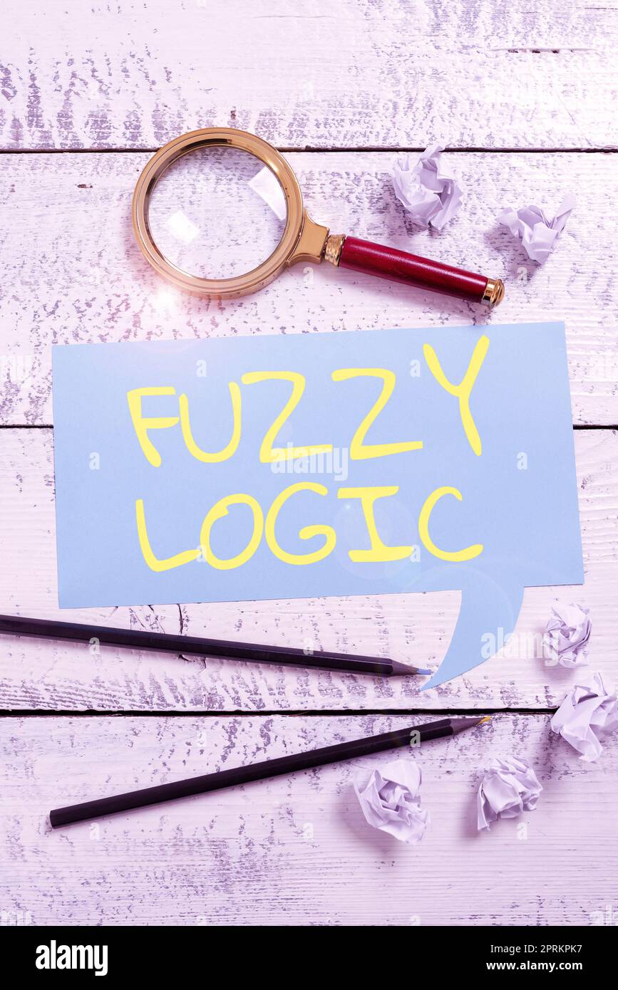 Inspiration showing sign Fuzzy Logic, Word for checks for extent of ...