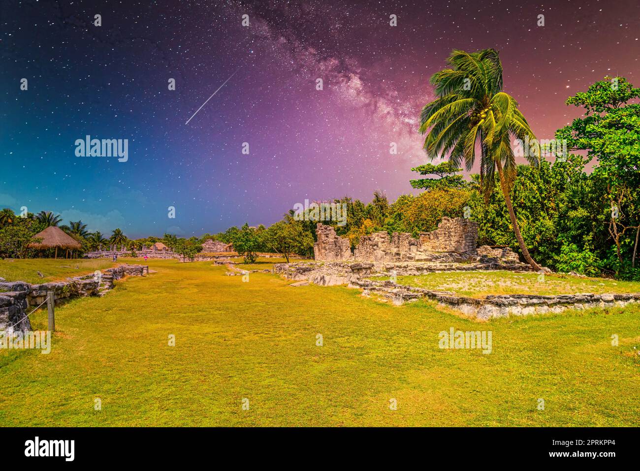 Ancient ruins of Maya in El Rey Archaeological Zone near Cancun ...