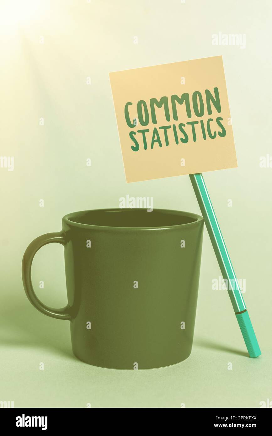 Sign Displaying Common Statistics Business Idea Deals With Collection