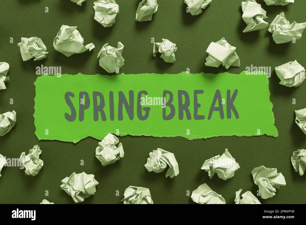 Writing displaying text Spring Break, Word Written on Vacation period ...