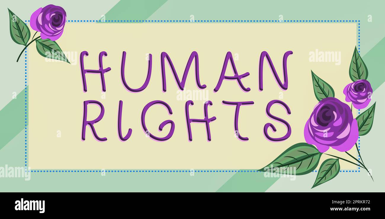 Conceptual display Human Rights, Business idea Moral Principles ...
