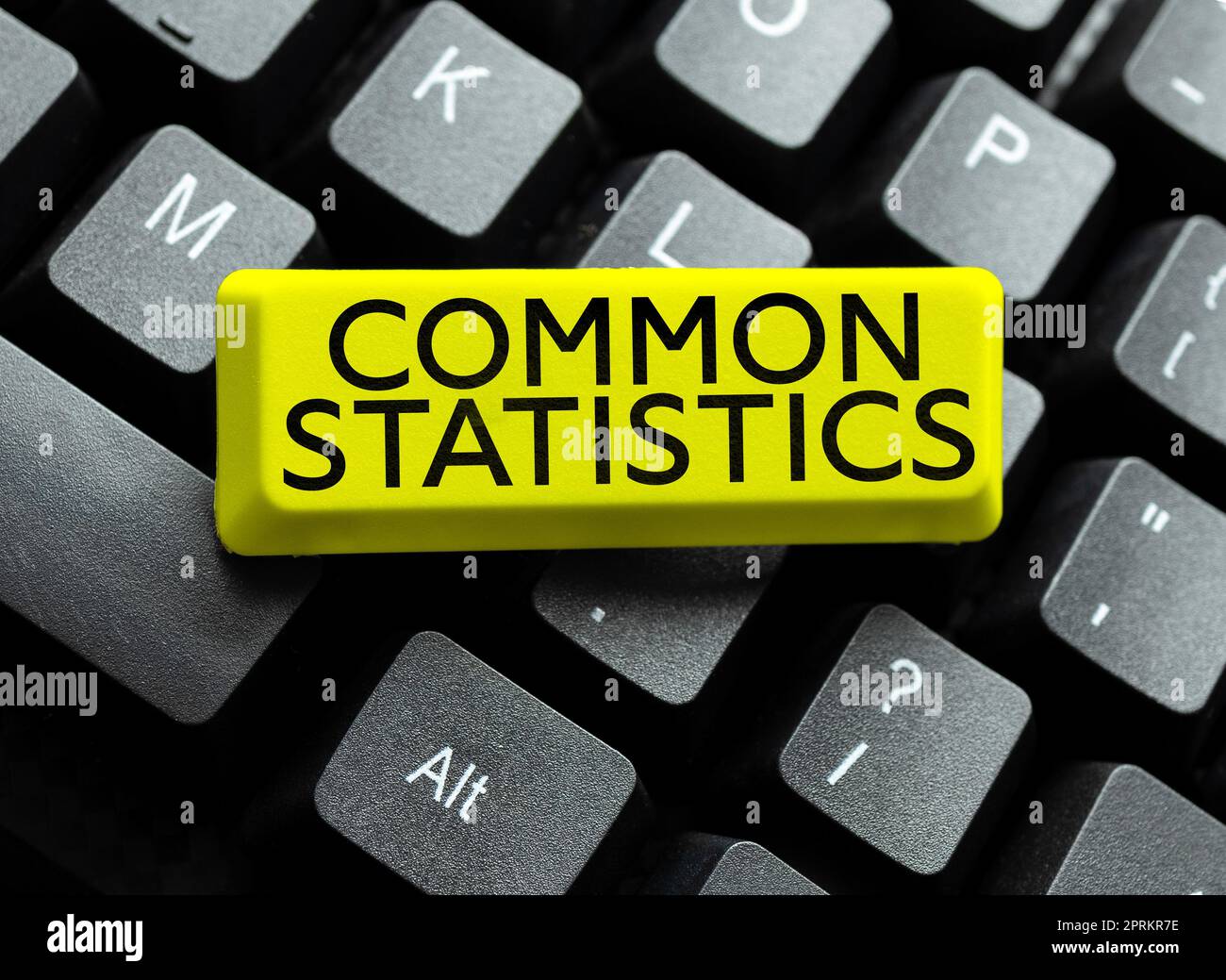 Hand writing sign Common Statistics, Word for deals with collection ...