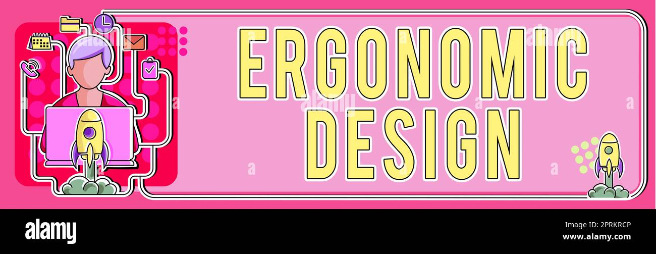 Text sign showing Ergonomic Design, Business idea invaluable tool for ...