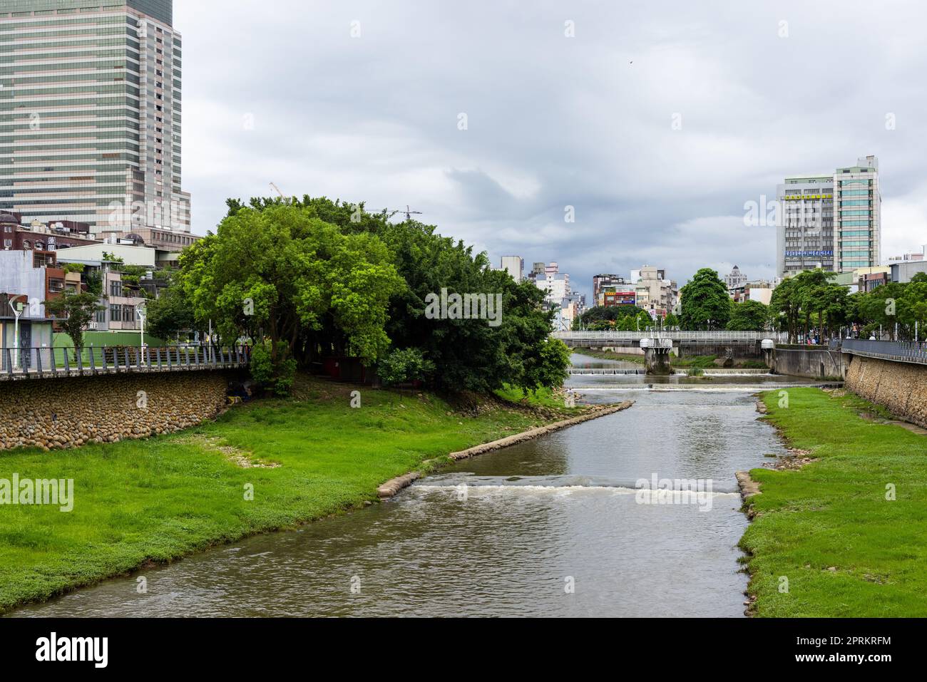 Taoyuan, Taiwan, 16 June 2022: Taoyuan city with river in Taiwan Stock ...