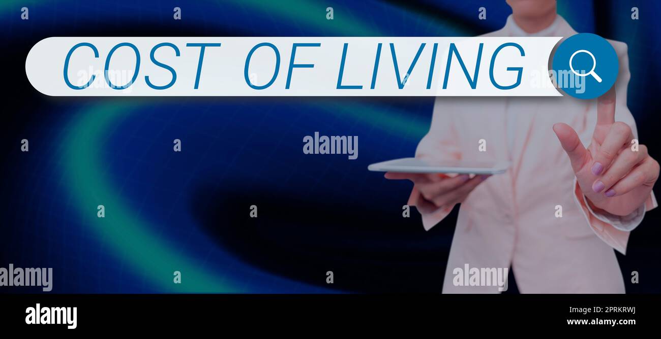 Conceptual caption Cost Of Living, Concept meaning Software used in ...