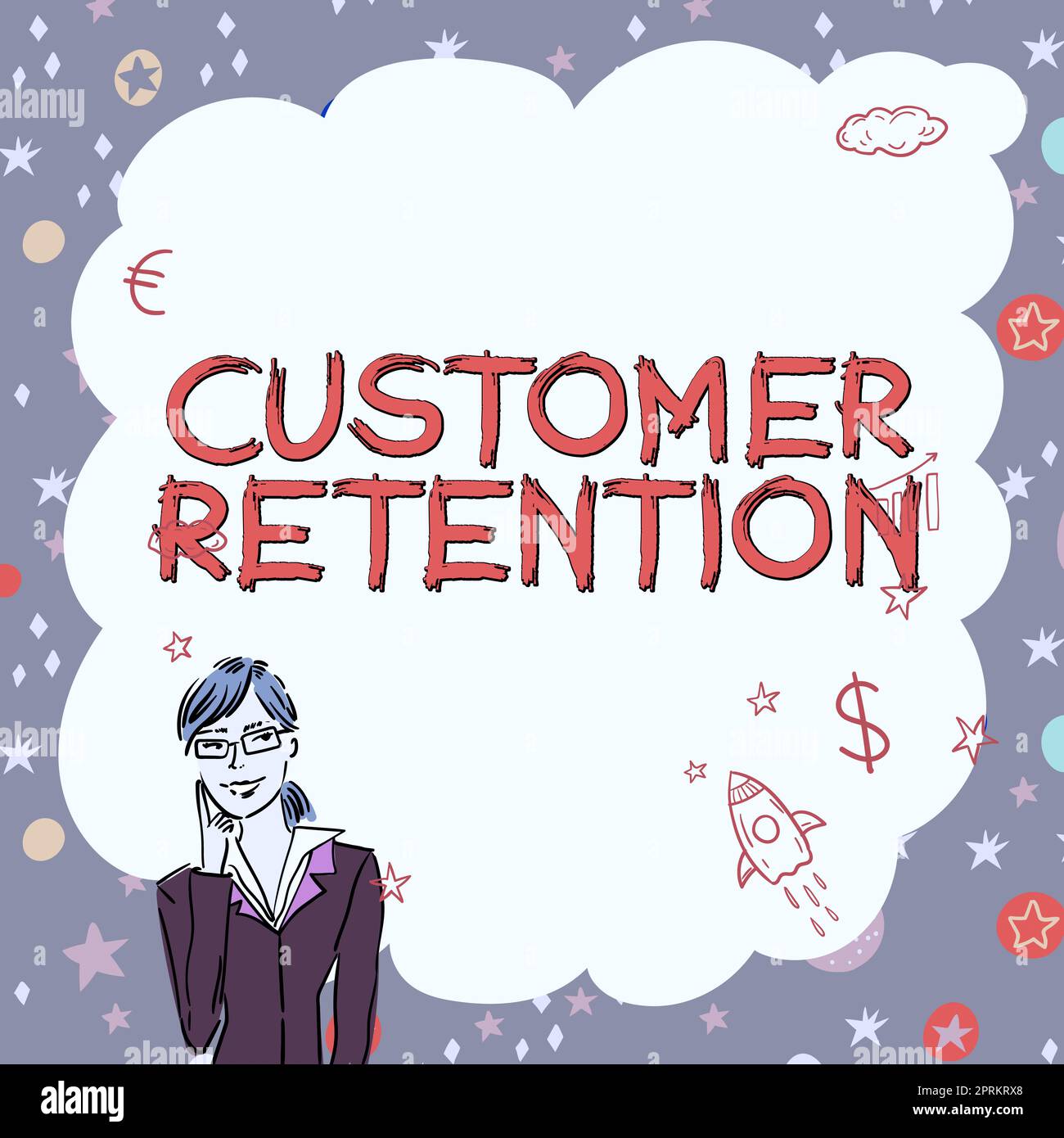 Sign displaying Customer Retention, Business overview activities ...