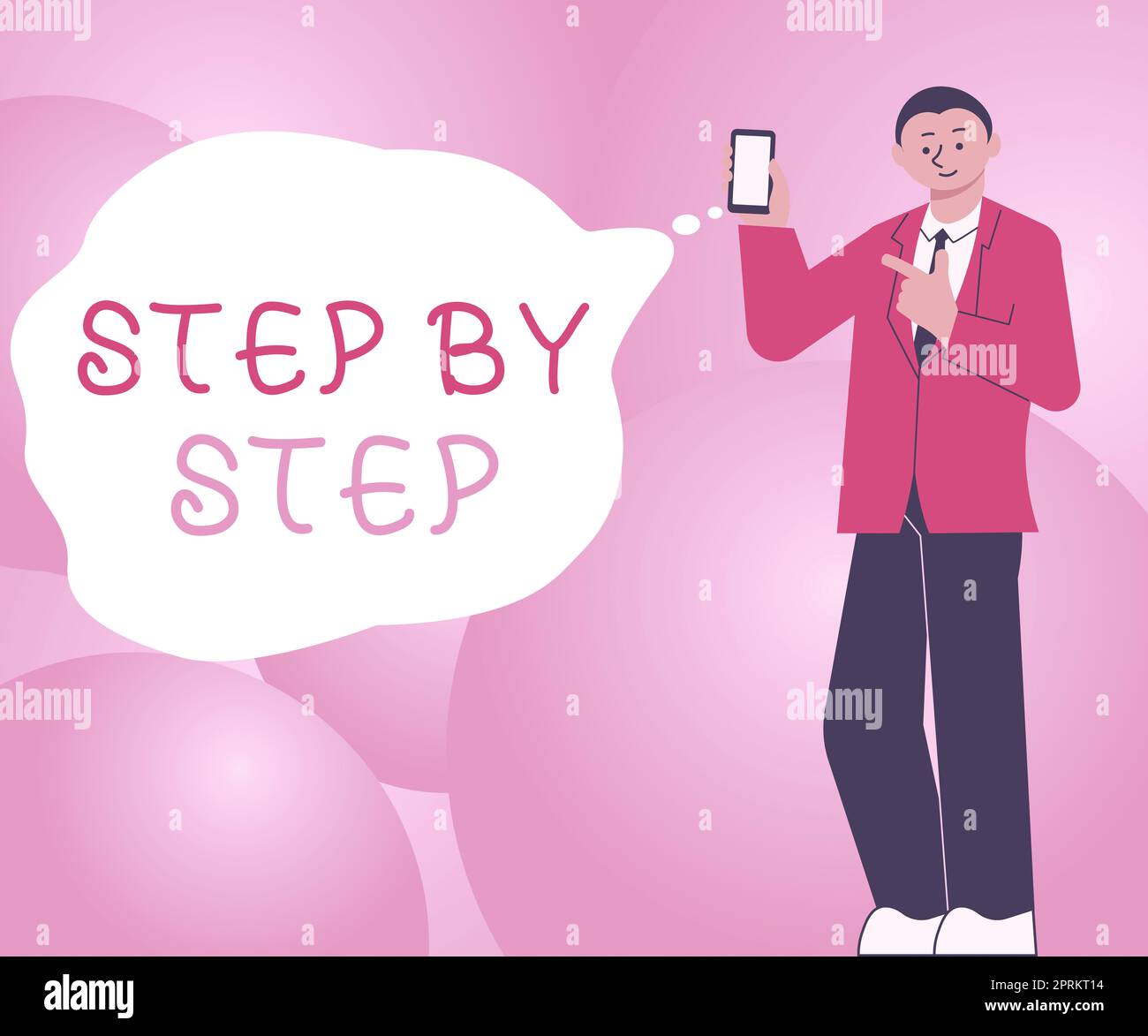 Writing displaying text Step By Step, Business concept Slow progress ...