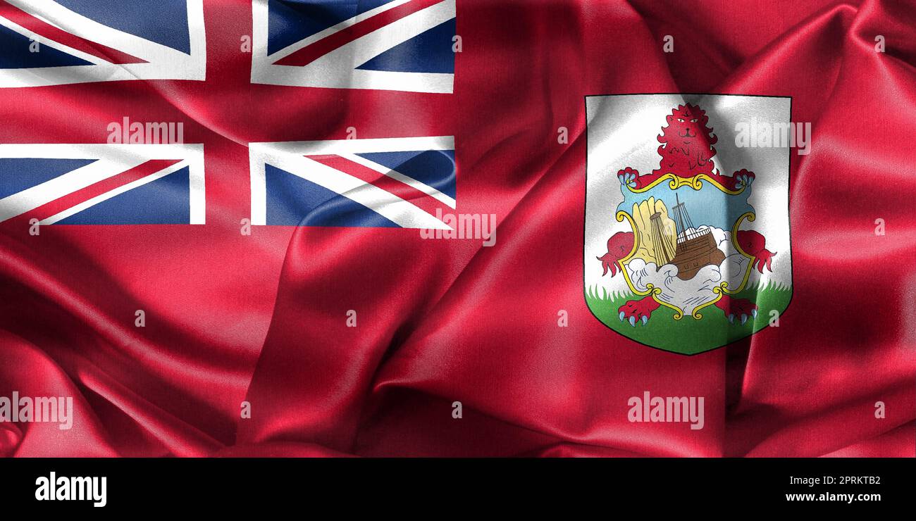 Bermuda flag - realistic waving fabric flag Stock Photo - Alamy