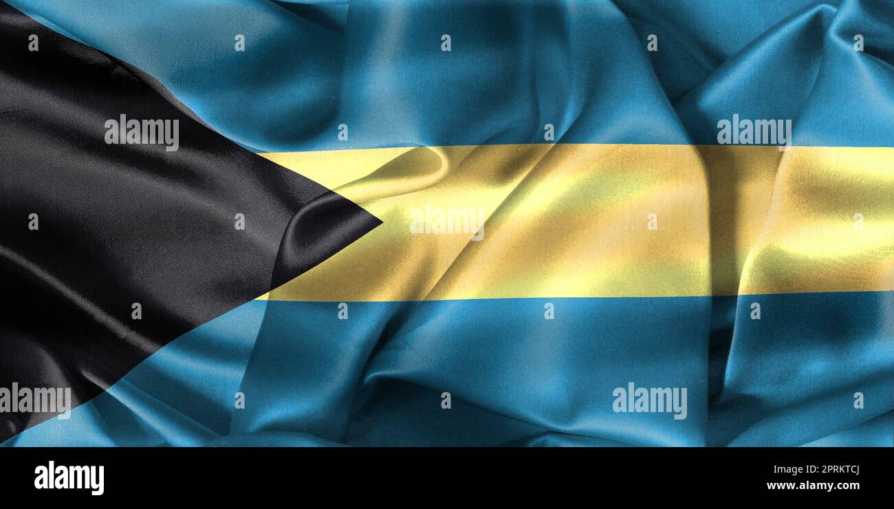 Bahamas flag - realistic waving fabric flag Stock Photo - Alamy