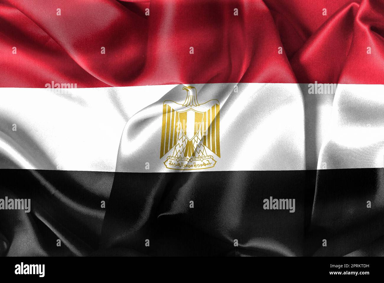 Egypt flag - realistic waving fabric flag Stock Photo - Alamy