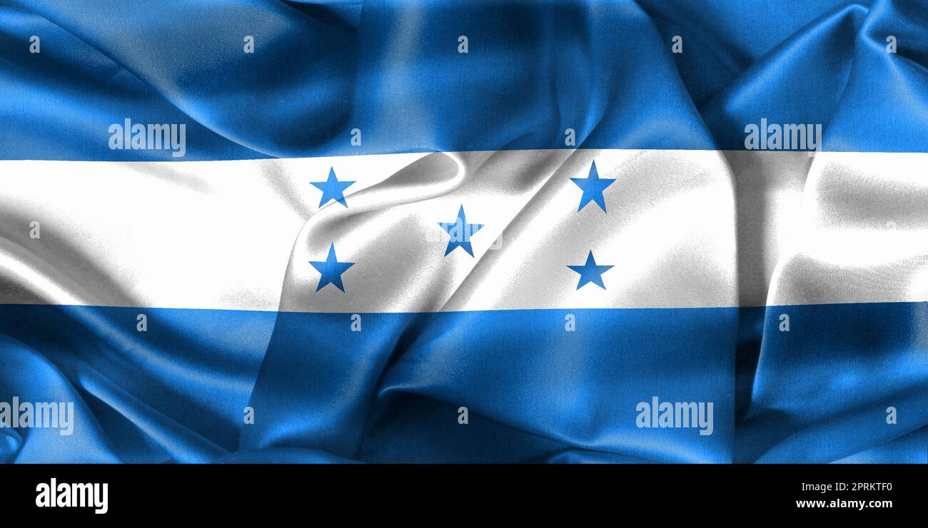 Honduras flag - realistic waving fabric flag Stock Photo - Alamy