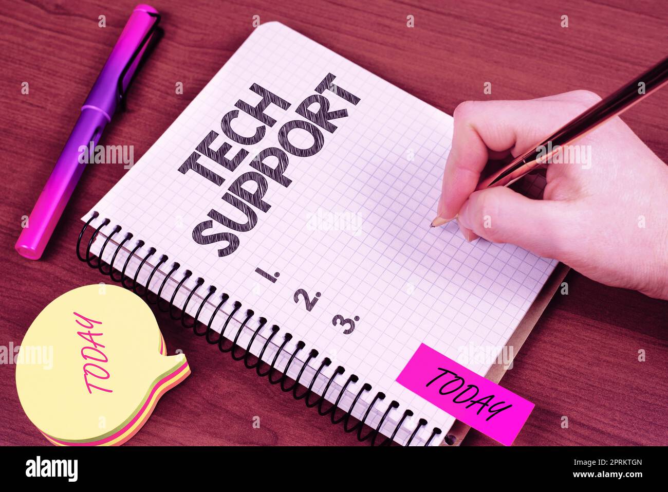 Text caption presenting Tech Support, Internet Concept Assisting individuals who are having ...