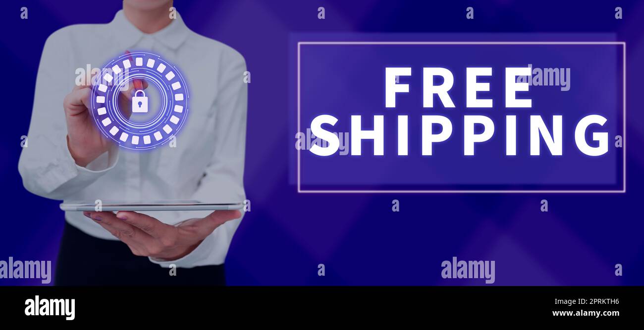 Text caption presenting Free Shipping, Business overview Freight Cargo ...