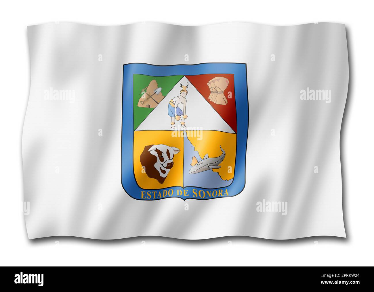 3d flag of the sonora hi-res stock photography and images - Alamy