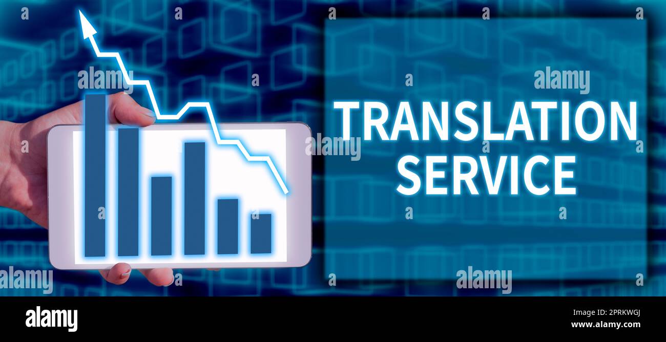 Hand writing sign Translation Service, Concept meaning the Equivalent ...