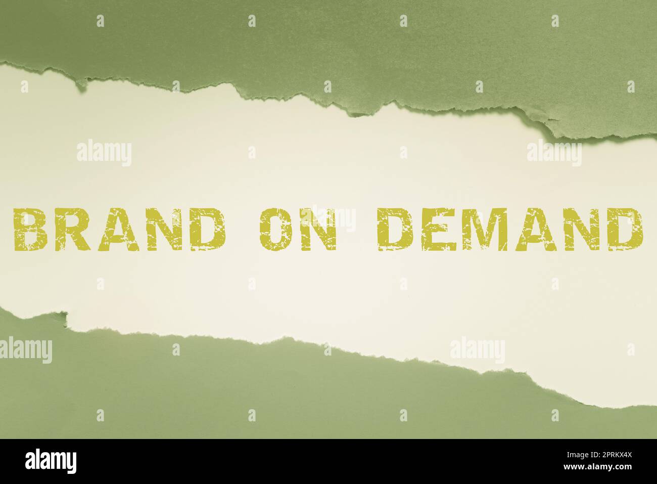 Text sign showing Brand On Demand, Business showcase Products or ...