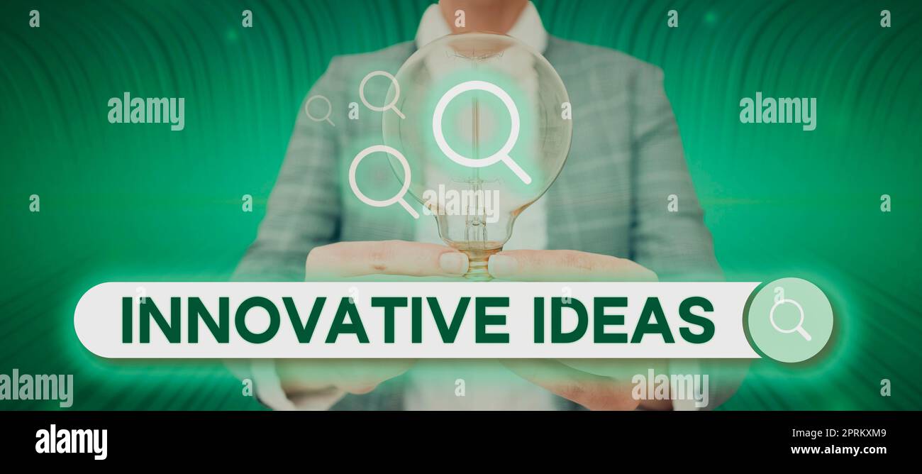 Inspiration showing sign Innovative Ideas, Business idea concepts that ...