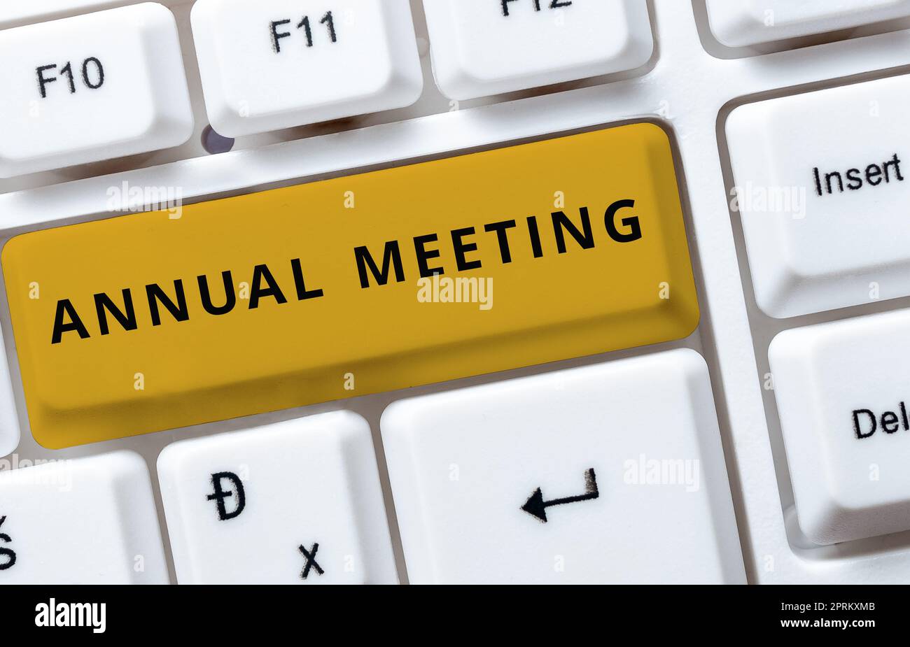 Text caption presenting Annual Meeting, Word Written on Graphic artist ...