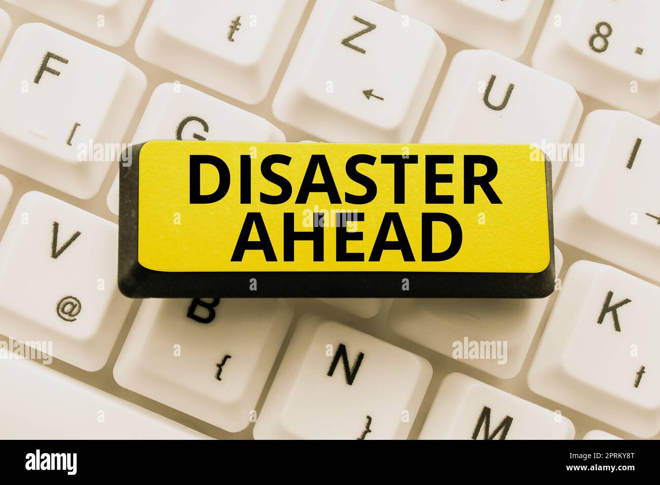 Hand writing sign Disaster Ahead, Word for Procedures for response to ...