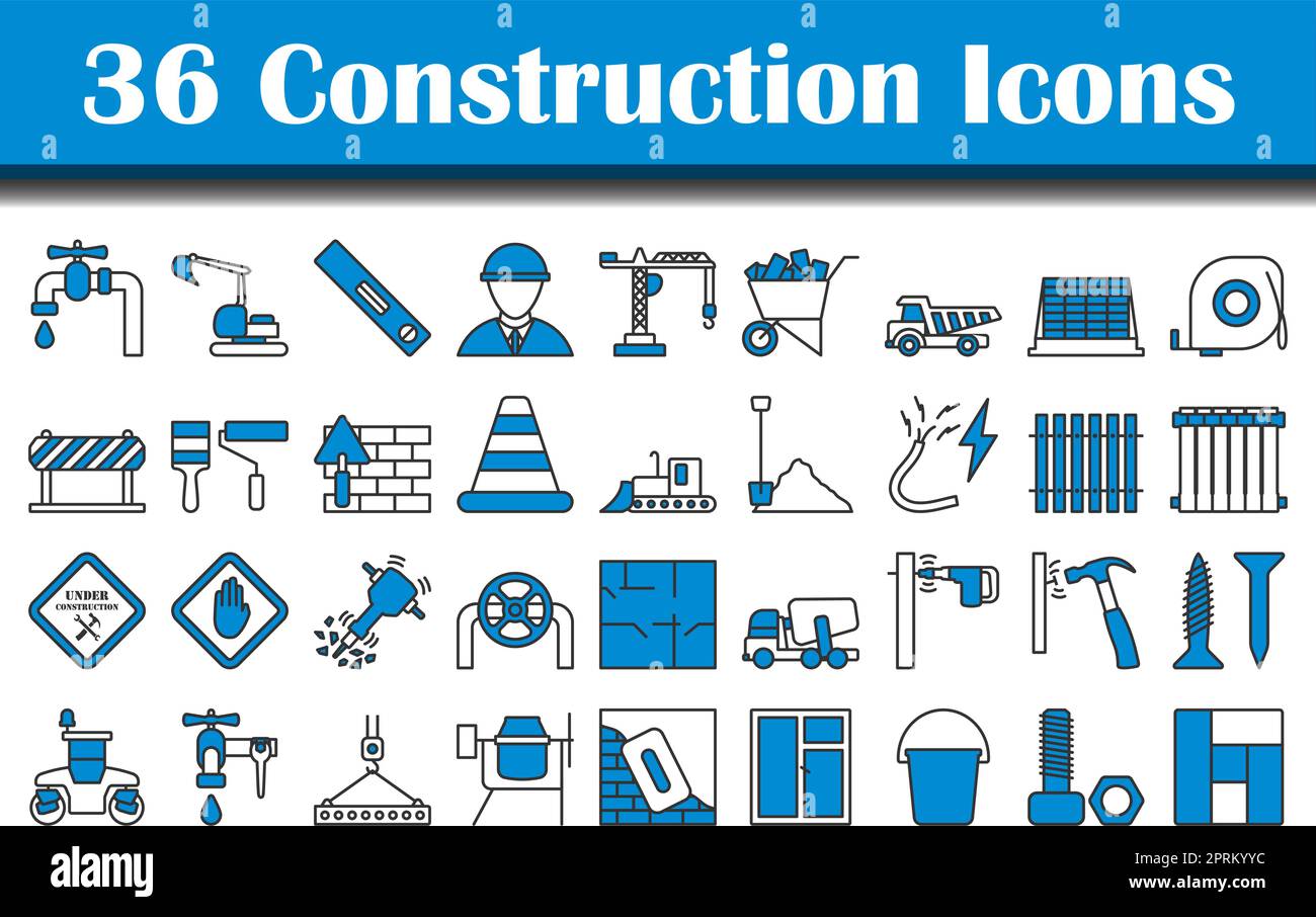 Construction Icon Set Stock Vector Image & Art - Alamy